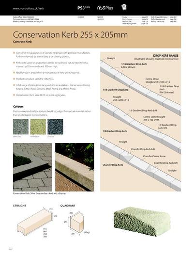 Conservation textured concrete kerbs and edgings | Marshalls | ESI External Works
