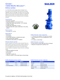 Muffin Monster inline/open channel grinders - 10K Series | Sulzer | ESI ...