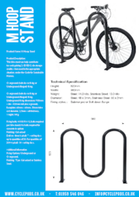 M-Hoop bike stand | Cyclepods | ESI External Works