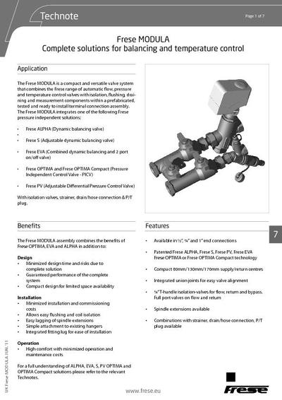 Frese MODULA balancing & temperature control system | Frese | ESI ...