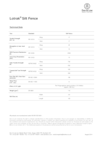 Lotrak® Silt Fence | Don & Low | ESI External Works