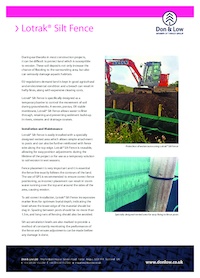 Lotrak® Silt Fence | Don & Low | ESI External Works