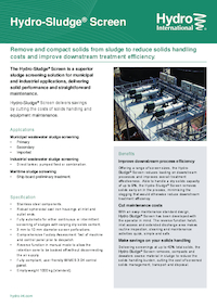 Hydro-Sludge® Screen protects Margate treatment works | Hydro ...