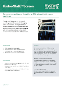 Hydro-Static® combined sewer overflow (CSO) screen | Hydro ...