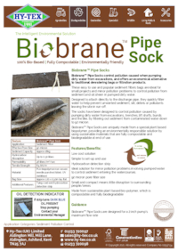 Biobrane™ Pipe Socks for sediment filtration | Hy-Tex | ESI External Works