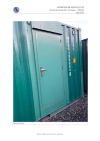 Containerised chemical dosing system hire | Hydroklear Services | ESI ...