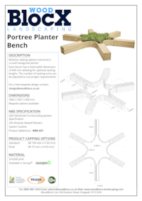 Portree timber planter bench | WoodBlocX | ESI External Works