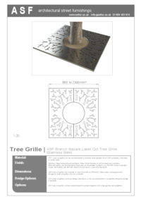 ASF Branch square stainless steel tree grille | Architectural Street ...