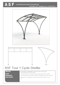ASF Tour 1 cycle shelter | Architectural Street Furnishings | ESI ...