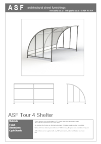 ASF Tour 4 cycle shelter | Architectural Street Furnishings | ESI ...