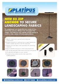 S2 Zip Anchor for ground and fabric reinforcement | Platipus Anchors ...