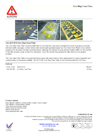 Surface-mounted one-way traffic flow plate | AUTOPA | ESI External Works