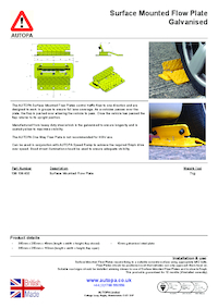 Surface-mounted one-way traffic flow plate | AUTOPA | ESI External Works