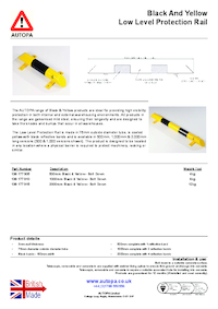Black & Yellow - low-level protection rail | AUTOPA | ESI External Works