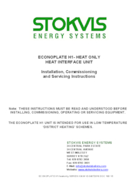 Econoplate H series - district heating interface units | Stokvis Energy ...