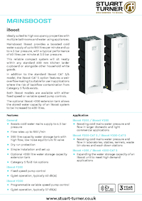 Mainsboost™ iBoost pressure-boosting pump systems | Stuart Turner | ESI ...