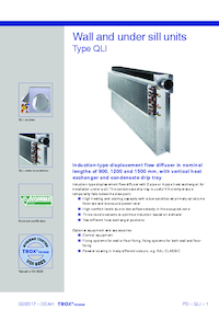 QLI induction-type displacement flow diffuser | TROX UK | ESI Building ...