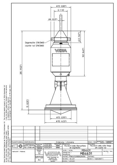 VEGAPULS WL 61 radar level measurement - water / sewage | VEGA Controls ...