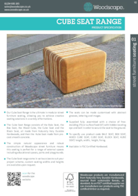 Banded Cube hardwood timber seat | Woodscape | ESI External Works