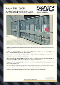 SG1100CR high-security sliding armoured vehicle gate | Avon Barrier ...