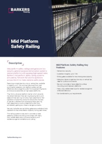 Mid platform pedestrian safety railing | Barkers Fencing | ESI External ...
