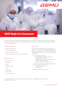 Single-use diaphragm valves for pharmaceutical processes | GEMÜ Valves | ESI Enviropro