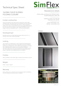 Global sliding / folding shutter with aluminium panels | SimFlex ...