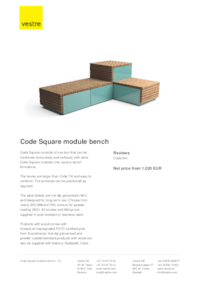 CODE square module bench | Vestre Ltd | ESI External Works