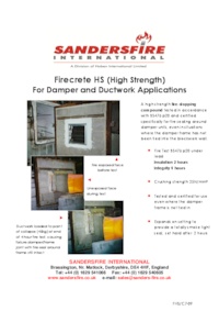Firecrete HS fire rated mortar | Sandersfire International | ESI ...