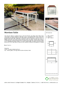 Morrison Table | Artform Urban Furniture | ESI External Works