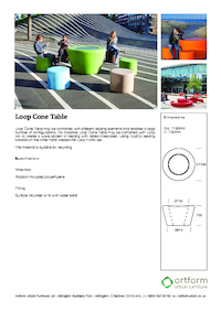 Loop Cone polyethylene outdoor table | Artform Urban Furniture | ESI ...