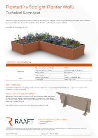 Planterline - straight structural steel planter walls | Raaft | ESI ...