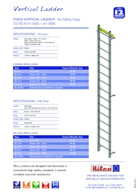 Fixed Vertical Ladder | Bilco UK | ESI Building Design