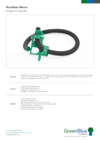 RootRain Metro tree pit irrigation systems | GreenBlue Urban Ltd | ESI ...