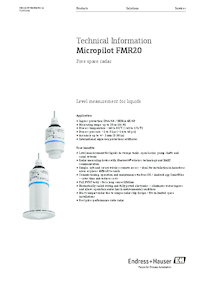 Micropilot FMR20 free-space radar for level measurement | Endress ...