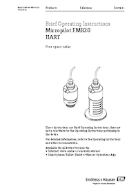 Micropilot FMR20 free-space radar for level measurement | Endress ...