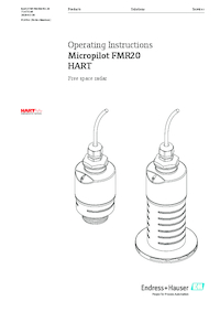 Micropilot FMR20 free-space radar for level measurement | Endress ...