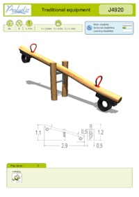 Traditional timber seesaw (J4920) | Proludic Play & Sports Areas | ESI ...