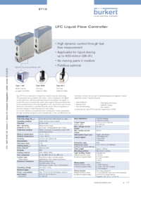 Type 8719 LFC liquid flow controller | Bürkert Fluid Control Systems | ESI Enviropro