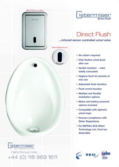 Direct Flush infrared sensor controlled urinal valve | Cistermiser ...