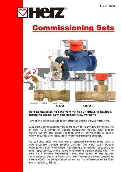 PN16 commissioning sets | Herz Valves UK | ESI Building Services