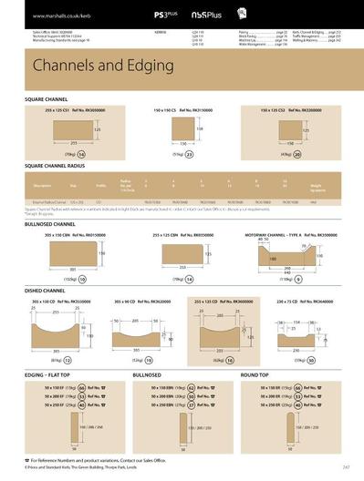 Kerb channels and edgings | Marshalls | ESI External Works