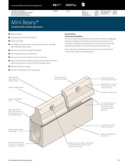 Mini Beany combined kerb and drainage | Marshalls | ESI External Works
