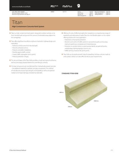 Titan high-containment concrete kerb | Marshalls | ESI External Works