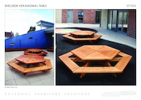 Sheldon All Timber Hexagonal Picnic Table - SPT303 | Langley Design Street Furniture | ESI ...