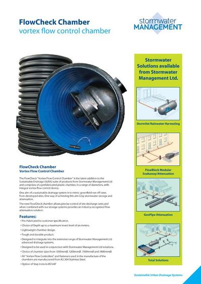 FlowCheck vortex flow control chamber | Stormwater Management | ESI ...