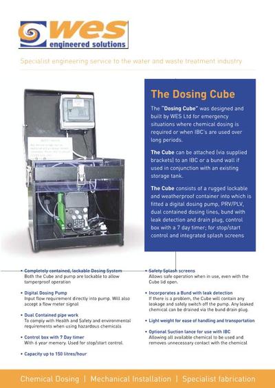 Dosing CUBE portable emergency dosing system | WES | ESI Enviropro