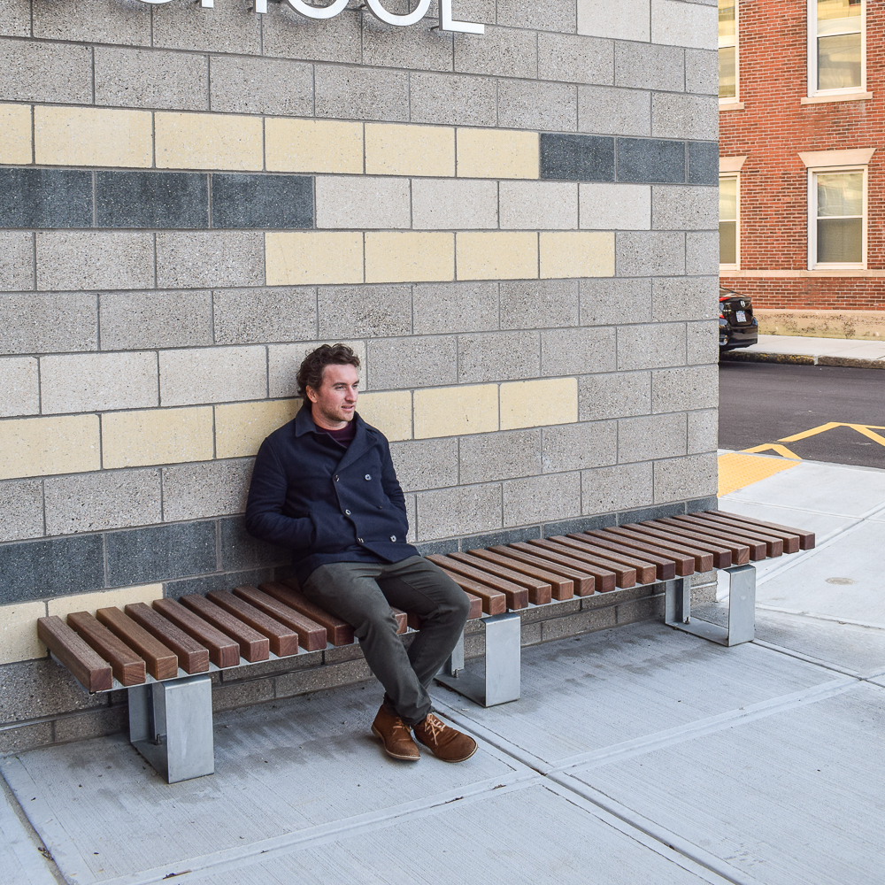 Solid Crosswise Benches | Streetlife | ESI External Works