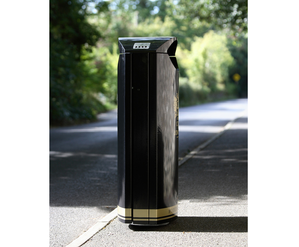 s16.2 contemporary steel litter bin with ashtray | Omos | ESI External ...
