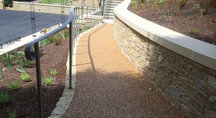 Porous pathway surfacing for private sports club | Addagrip Terraco ...